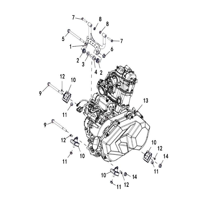 Buck 550-6 ENGINE INSTALLATION (Engine Assembly)