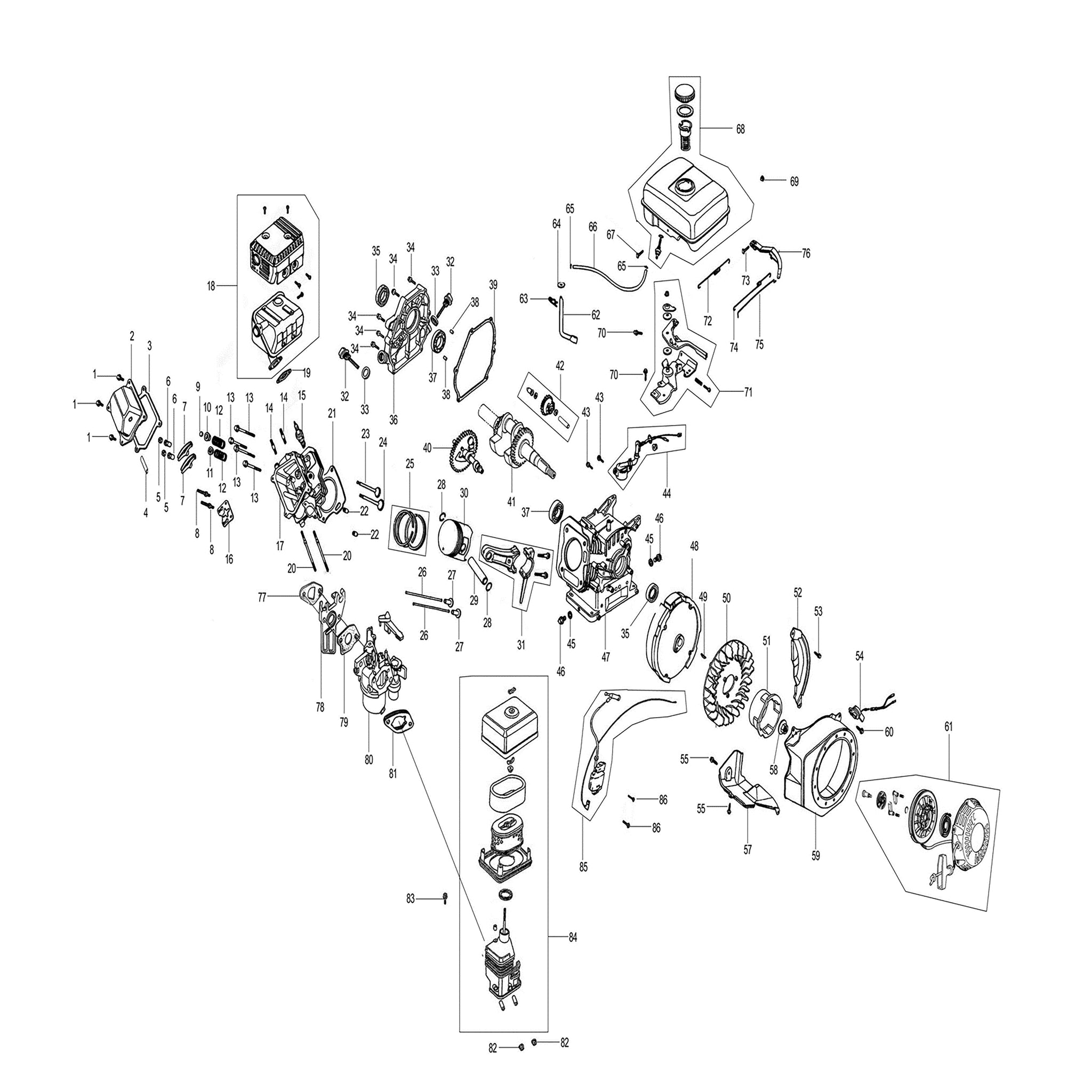 MB 200 ENGINE SPARE PARTS BREAKDOWN